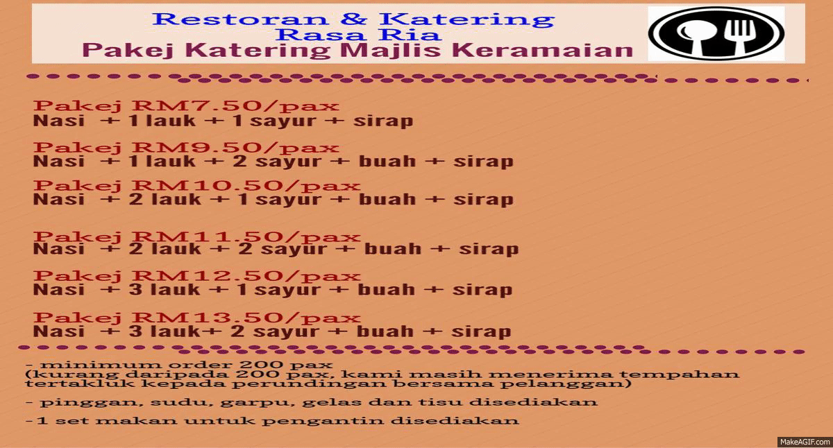 Katering Harga Berpatutan Di Kota Kinabalu on Make a GIF