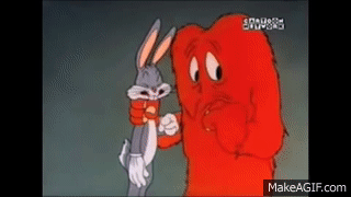 Hair raising hare. The scariest part. on Make a GIF