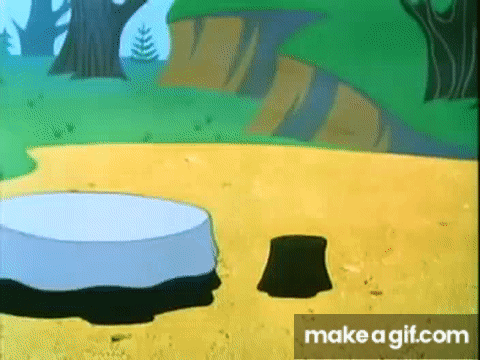 Bear setting the table on Make a GIF