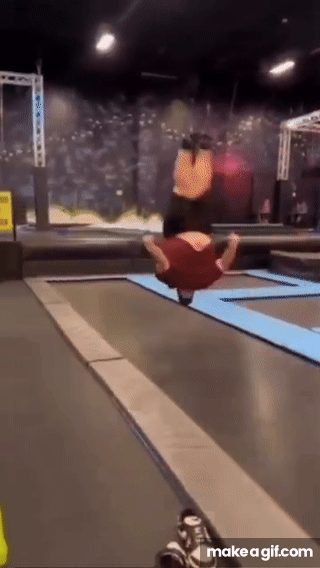 Fat Dude At Trampoline Park! on Make a GIF