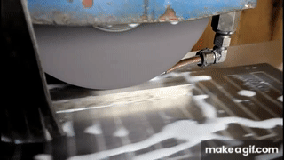 Throwing a part off the surface grinder! HARD :-) on Make a GIF