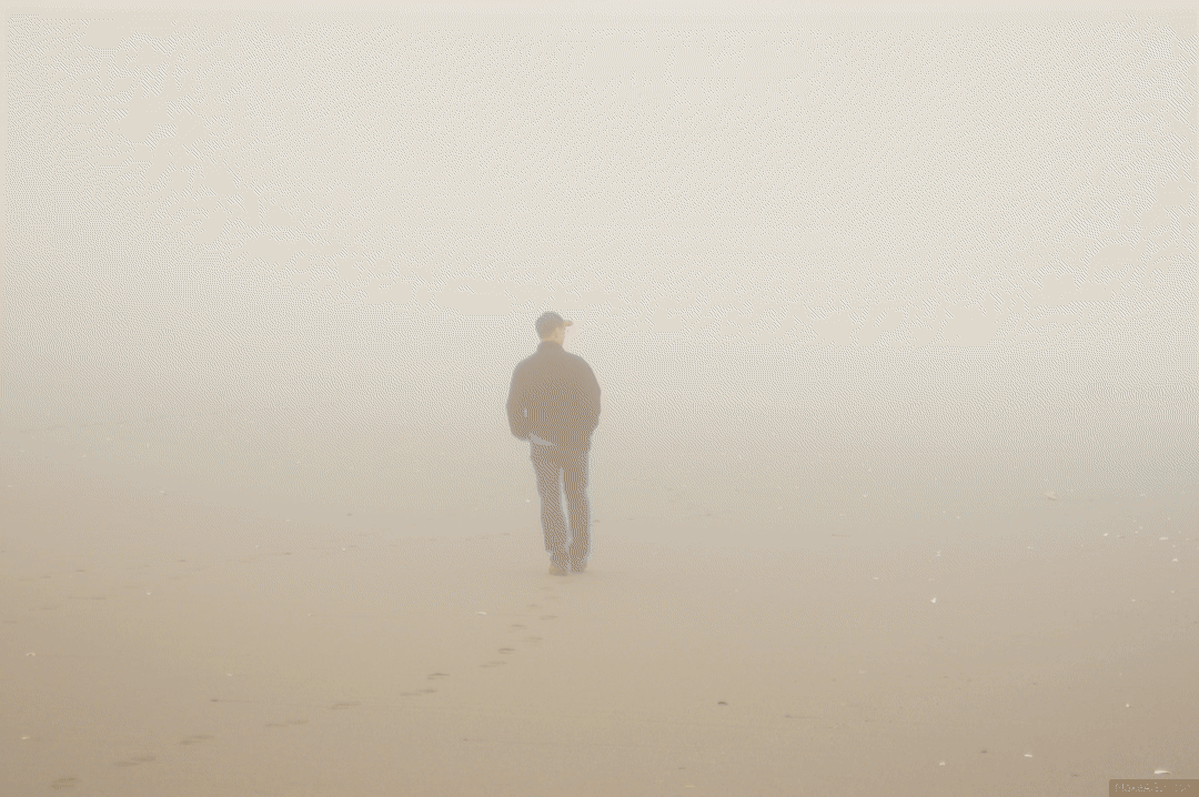 Walk on the Beach in Fog on Make a GIF