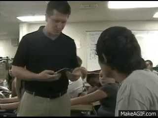 Teacher breaks student's phone on Make a GIF