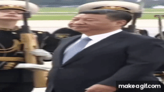 Wide Xi Jinping Walking on Make a GIF