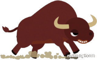 Running bull on Make a GIF