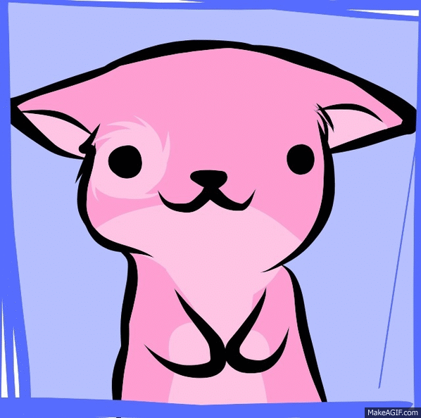 Pink Cat Lickie on Make a GIF