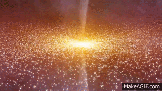 3D Animation Galaxy (Quasar) rotating on Make a GIF