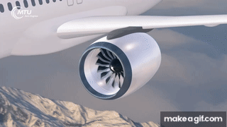 Wie funktioniert ein Turbofan-Triebwerk? on Make a GIF