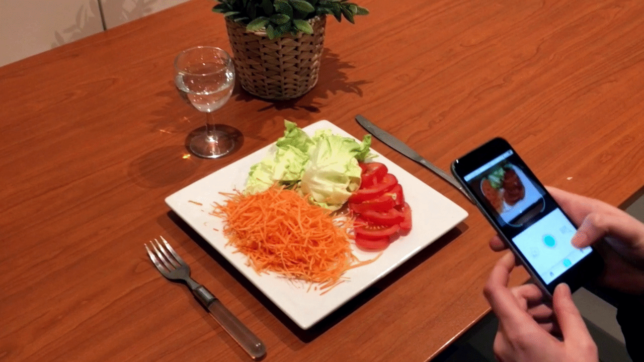 How to take a picture with Foodvisor on Make a GIF