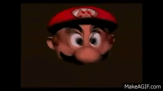 Mario Head Looking Around on Make a GIF