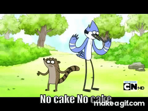 Regular Show no cake on Make a GIF
