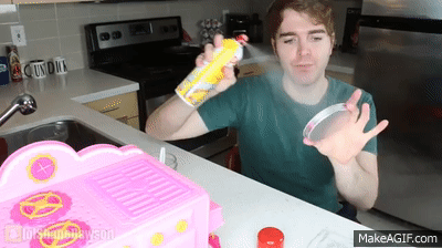 TRYING AN EASY BAKE OVEN! on Make a GIF