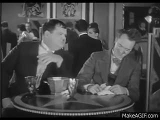 Stan Laurel infectious laughing! on Make a GIF