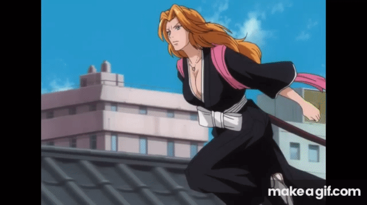 Rangiku Matsumoto jump on Make a GIF