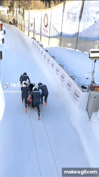 American Bobsled Fail on Make a GIF