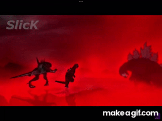 Showa godzilla and zilla dancing on Godzilla on Make a GIF