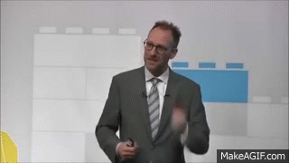 LEGO CEO sings at investor meeting on Make a GIF