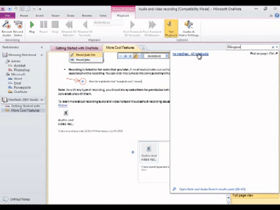 OneNote 2010: Search Text, Audio, and Video on Make a GIF