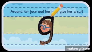 'g' letter formation on Make a GIF