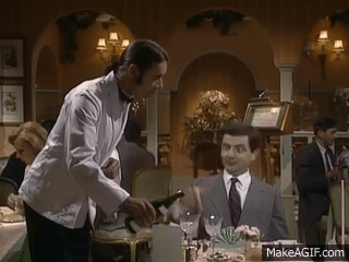 Mr Bean - The Restaurant -- Im Restaurant on Make a GIF