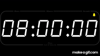 8 Hour - TIMER & ALARM - 1080p - COUNTDOWN on Make a GIF