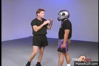 Paul Vunak headbutt helmet on Make a GIF