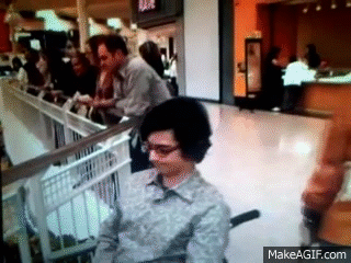 Dee's crippled walk on Make a GIF