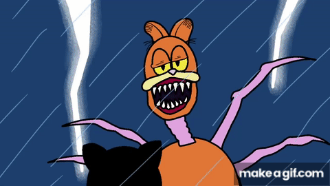 Gorefield vs Cartoon (FlipaClip Animation) on Make a GIF