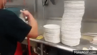 Incredibly Fast Dishwasher Washing Dishes on Make a GIF