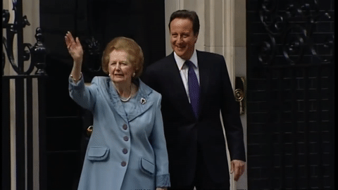 David Cameron welcomes Lady Thatcher to Downing Street on Make a GIF