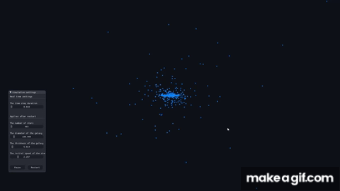 Simuler 1 000 000 de Galaxies ! 🌌 on Make a GIF