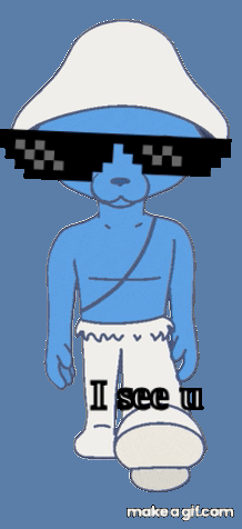 coolest smurf cat on Make a GIF