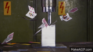 Splitting 10 Decks of Playing Cards with Hydraulic Press | in 4K! on ...