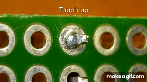 Soldering Touch Up on Make a GIF