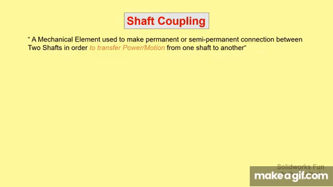 Types of Shaft Coupling, Animation, Machine Design | Solidworks on Make ...