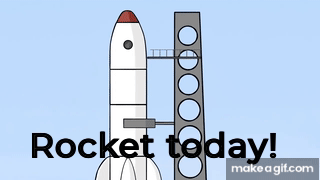 Big Construction: space rocket. Cartoons for kids. on Make a GIF
