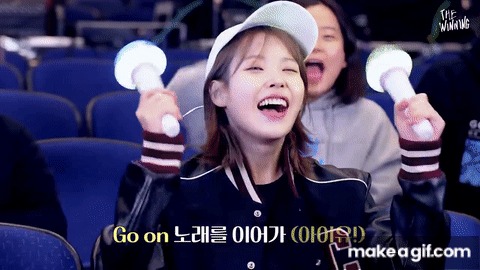 IU '관객이 될게 (I stan U)' 응원법🔎 (Fanchants Guide) on Make a GIF
