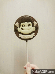 FUJIYA CHOCO LOLLIPOP on Make a GIF