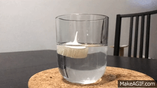 Polyvinyl alcohol PVA dissolving in water timelapse on Make a GIF
