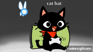 cat bat on Make a GIF