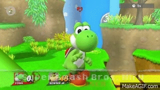 Smash Bros Yoshi Taunts on Make a GIF