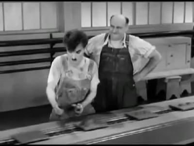 Charlie Chaplin - Factory Work on Make a GIF