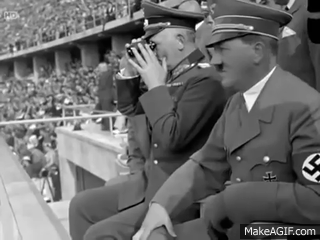 Adolf Hitler shaking at 1936 Olympics on Make a GIF