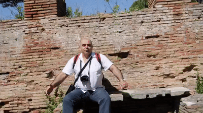 Gogo talking about Ostia Antica on Make a GIF