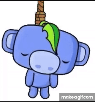 Wumpus hanging in there on Make a GIF