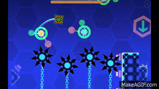 "Geometry Dash" level 16 - Hexagon Force (100%) on Make a GIF