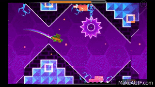 "Geometry Dash" level 16 - Hexagon Force (100%) on Make a GIF