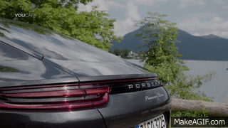 2017 Porsche Panamera - Retractable Rear Spoilers on Make a GIF