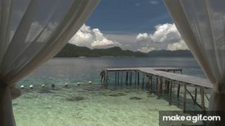 4k Hdr Ocean Window Tropical Sea View Relaxing Lapping Wave Sounds