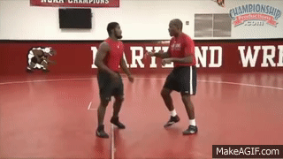 Signature Move Series: High Single Leg Takedown on Make a GIF